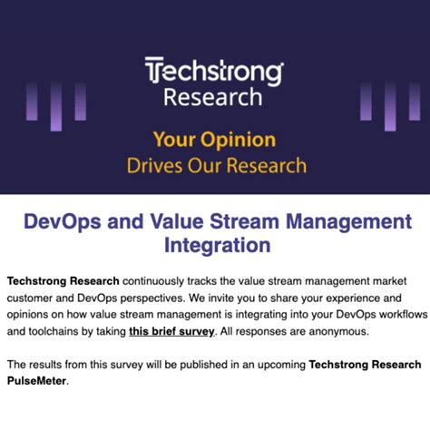 Techstrong Research On Linkedin Devops Vsm