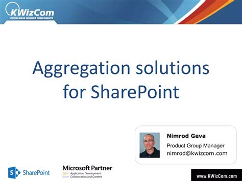 Kwizcom Aggregation Solutions For Sharepoint Pptx