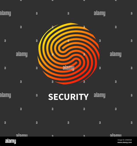 Security Icon Security Round Logo Identification Symbol Sign Stock