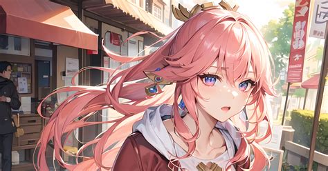 Aiイラスト 待ち合せに急ぐ八重神子 ひまんちゅhimaのイラスト Pixiv