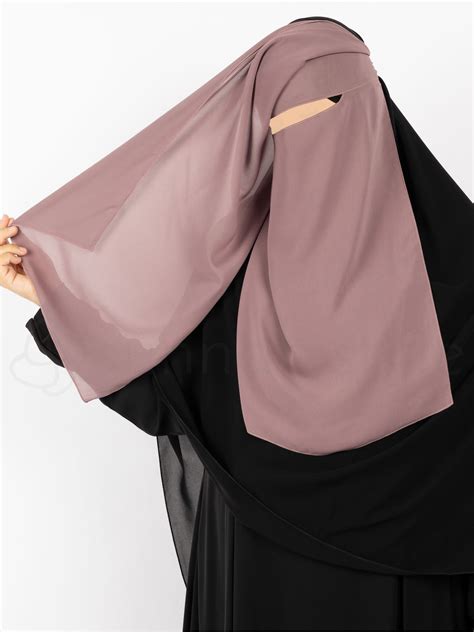 narrow no pinch two layer niqab
