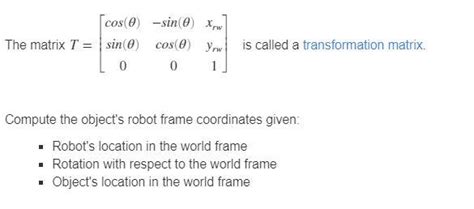 Solved Transforming From One Coordinate System To Another