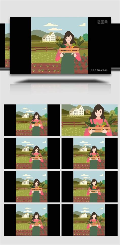 Cartoon Flat Agricultureagricultureagriculturerural Areas And