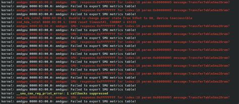 Arch Linux Amdgpu Suddenly Stopped Working And Logging Failed To Export SMU Metrics Table