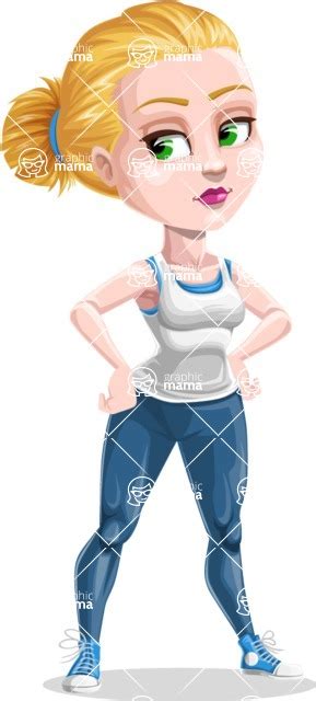 Working Out Girl Cartoon Vector Character Patient Graphicmama