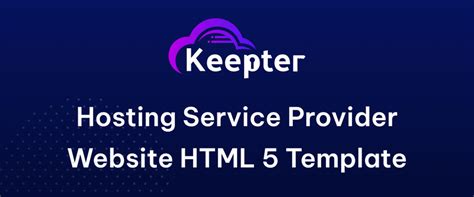 Keepter Hosting Service Provider Html5 Website Template