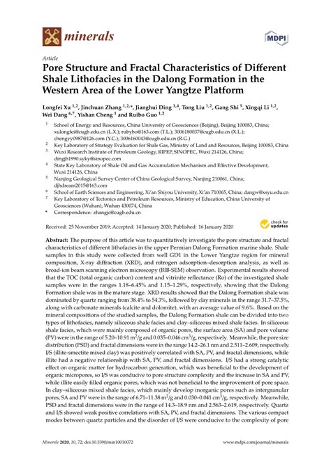 Pdf Pore Structure And Fractal Characteristics Of Different Shale