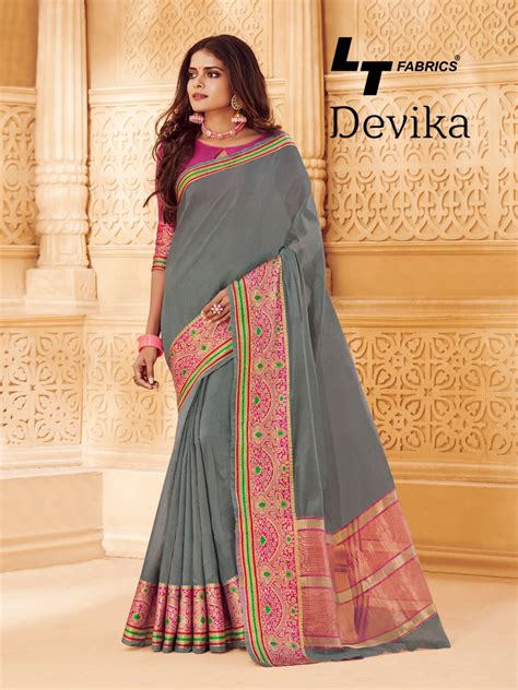 Lt Sarees Presents Devika Traditional Wear Cotton Silk Sarees Catalog