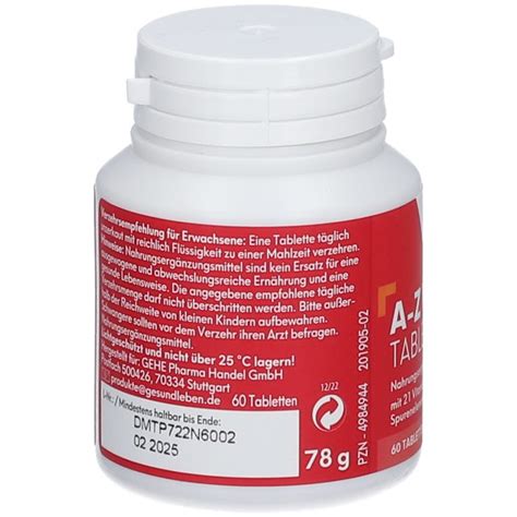 Gesund Leben A Z Vital Tabletten 60 St Shop Apotheke