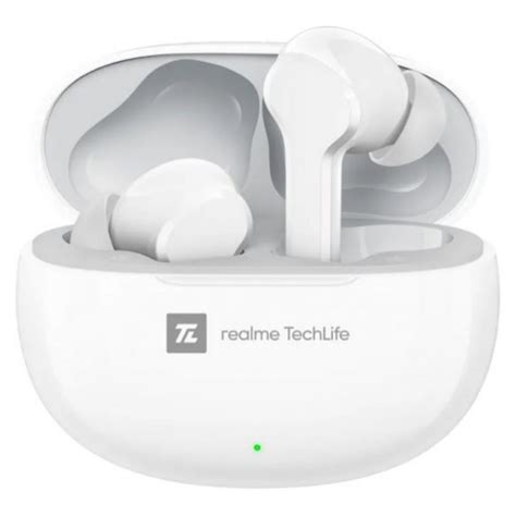 Realme Audífonos Bluetooth T100 TechLife IPX5 Blanco - Kemik Guatemala