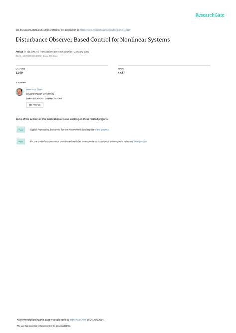 Chen Ieee Asme Trans Mechatronics 2006 See Discussions Stats And Author Profiles For This