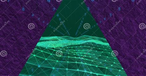 Image Of Binary Coding And Data Processing Over Triangle Stock Illustration Illustration Of