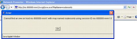Nnm Network Presenter Cannot Open Map Network Operations Management