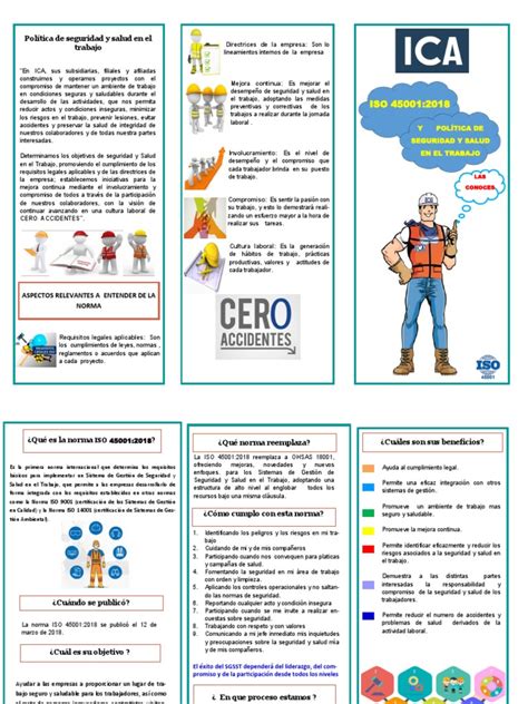 Triptico Iso 45001 2018 Pdf