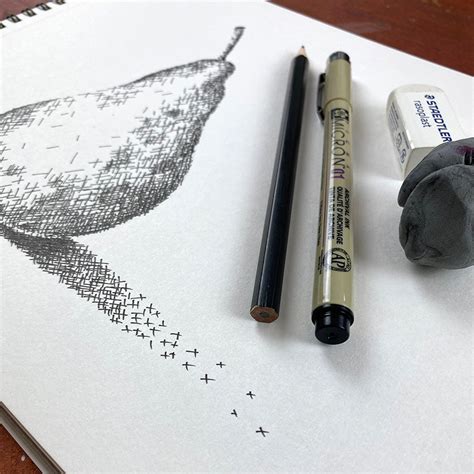 Cross Hatching Pear Still Life Printable Art Lesson Plan Downloada