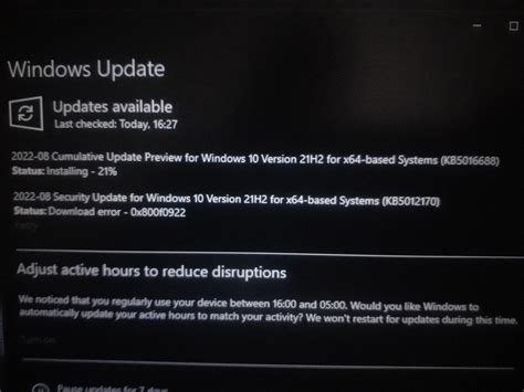 Persistent Update Error Win 10 Pro Microsoft Community