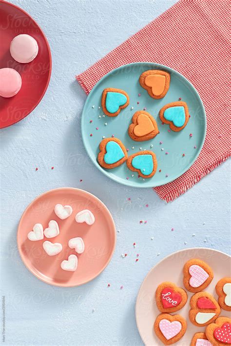 valentine s day cookies on light background by stocksy contributor marc tran in 2024
