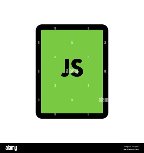 Js File Icon Line Isolated On White Background Black Flat Thin Icon On Modern Outline Style