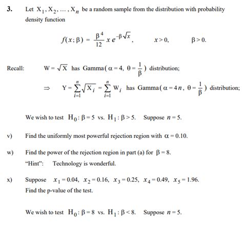 Solved 3 Let Xx2 Xn Be A Random Sample From The