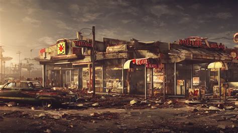 Post Apocalyptic Mcdonald S Fallout Octane Render K Stable