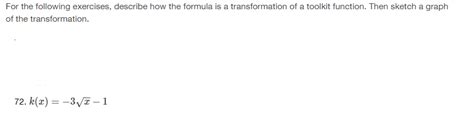 Solved For The Following Exercises Describe How The Formula