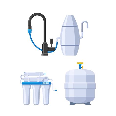 Premium Vector Efficient Osmosis Water Filter That Purifies And