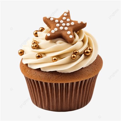 진저브레드 스타로 장식된 크리스마스 맛있는 컵케이크 컵케익 머핀 케이크 테이블 Png 일러스트 및 이미지 에 대한 무료 다운로드 Pngtree