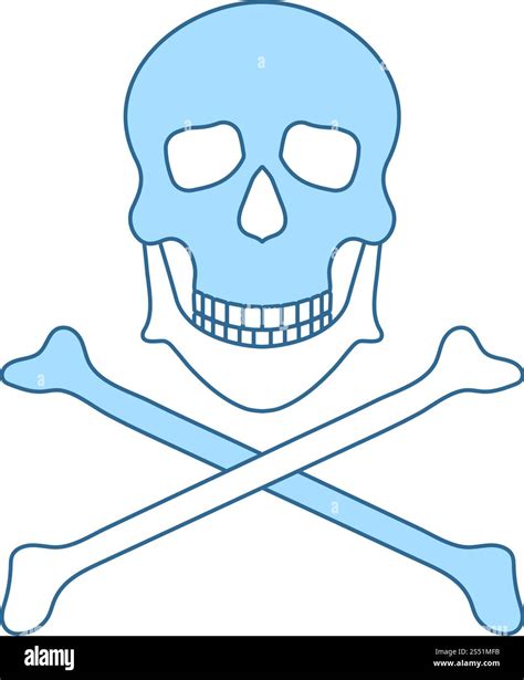 Icon Of Poison From Skill And Bones Thin Line With Blue Fill Design