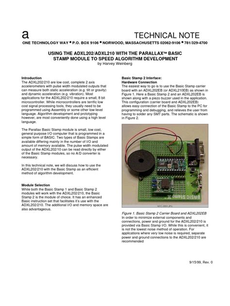 Pdf Bs2 Algorithm Adxl202 Dokumentips