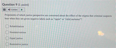 Solved Question 9 1 ﻿pointlistenproponents Of Which