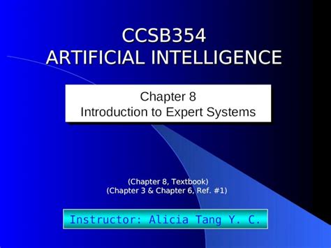 ppt ccsb354 artificial intelligence chapter 8 introduction to expert