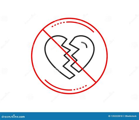 Break Up Love Line Icon Divorce Sign Vector Stock Vector Illustration Of Flat Allowed