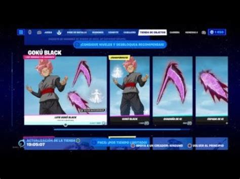 TIENDA DE OBJETOS Lote Gokú Black Fortnite Agustín te amo