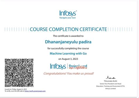 Dhananjaneyulu Padira On Linkedin Infosys Infosysspringboard