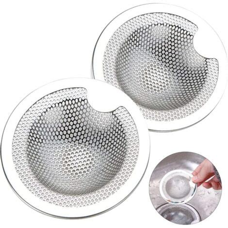 PCS Filtre à Évier en Acier Inoxydable Filtre Evier Cuisine Filtre de Vidange INOX Crépine d