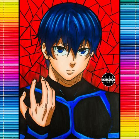 Isagi From Blue Lock Drawing Blue Lock Drawing Color Drawing Of Blue
