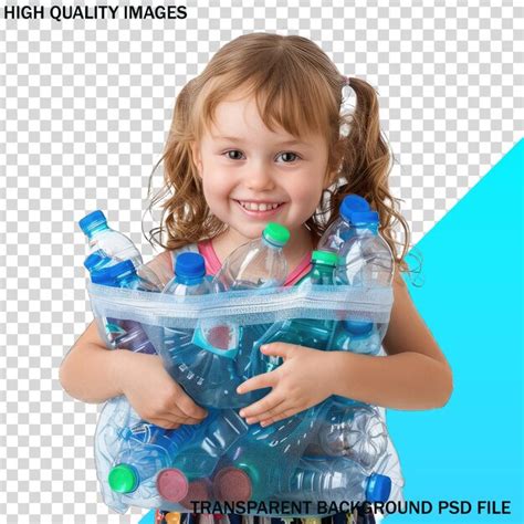 Premium Psd A Girl Holding A Bottle Of Water And A Picture Of A Girl