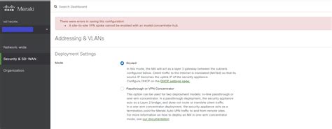Meraki Vpn Spoke Cannot Be Enabled With An Invalid Concentrator Hub Geeks Hangout