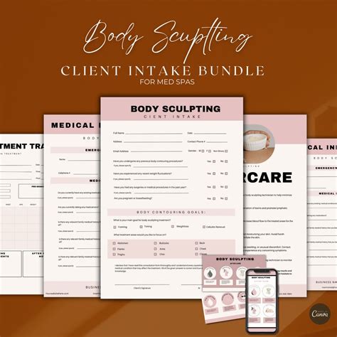 Body Contouring Form Editable Body Contouring Consultation Esthetician