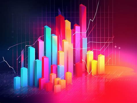 Data Visualization Charts Diagrams Vibrantly Illustration With Spectacular Background Stock