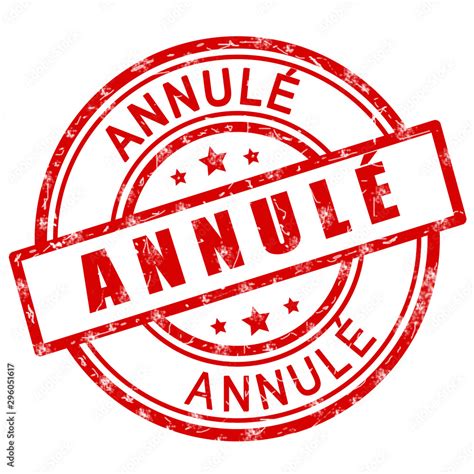 Tampon annulé Tampon rouge annulé icône illustration Stock