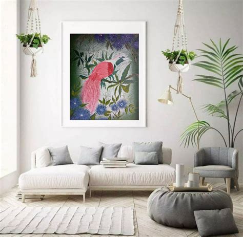 Рожевий птах Kyjt5 Кіяшко Тетяна мальовані картини на Ukrainart