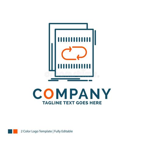 Audio File Loop Mix Sound Logo Design Blue And Orange Brand Stock