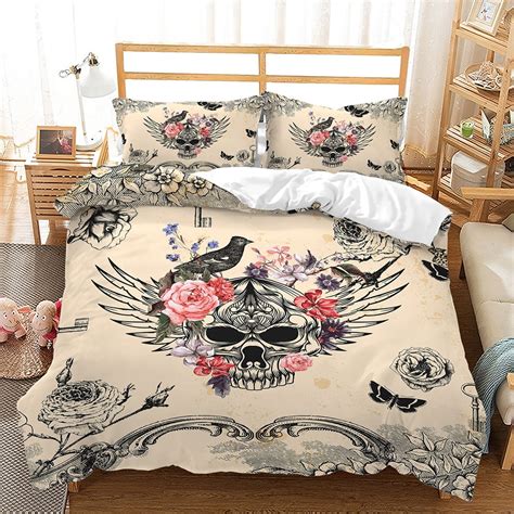 Halloween 3 Piece Bedding Duvet Cover Set Cartoon Duvet Cover Set Full