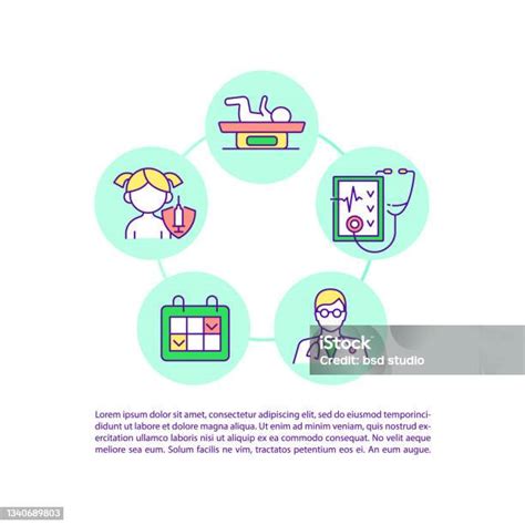 Pemeriksaan Kesehatan Rutin Konsep Ikon Baris Dengan Teks Ilustrasi