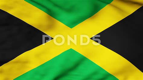 Jamaican Flag Waving
