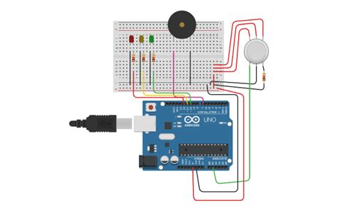 Circuit Design Gas Detector Tinkercad