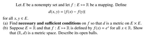 solved let e ﻿be a nonempty set and let f e →r ﻿be a