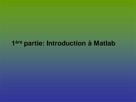 SOLUTION Introduction à Matlab Les bases Studypool