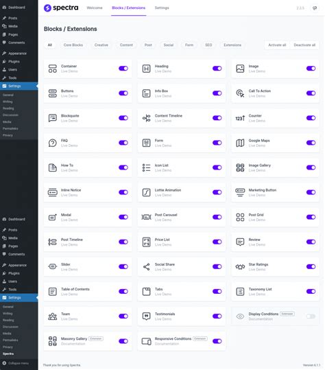SPECTRA Plugin Gratuito Con Bloques Para Gutenberg PluginsWeb Es